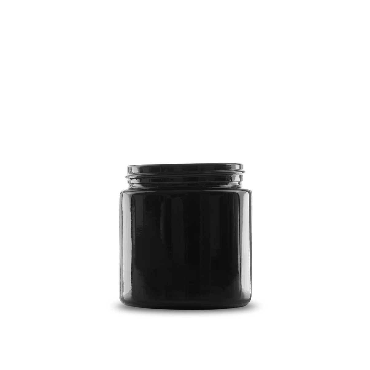 4 oz Black UV Glass Straight-Sided Round Jar 58-400 Neck Finish - 24 P